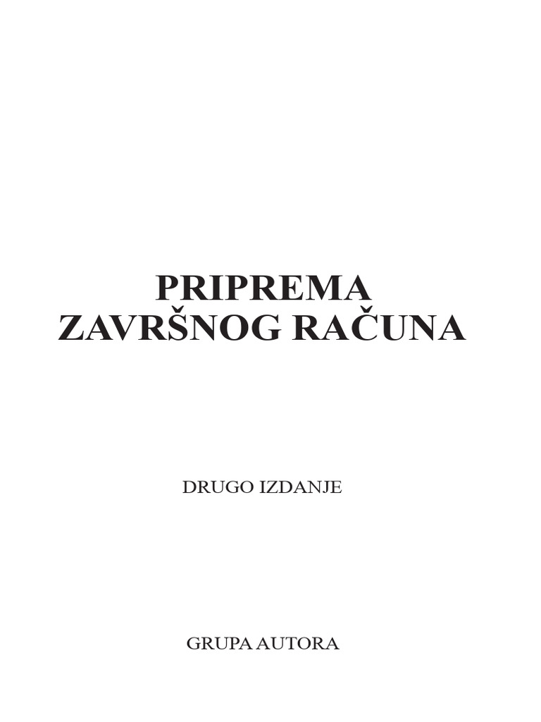 Sadrzaj Prirucnik Priprema Zavrsnog Racuna 2022 | PDF