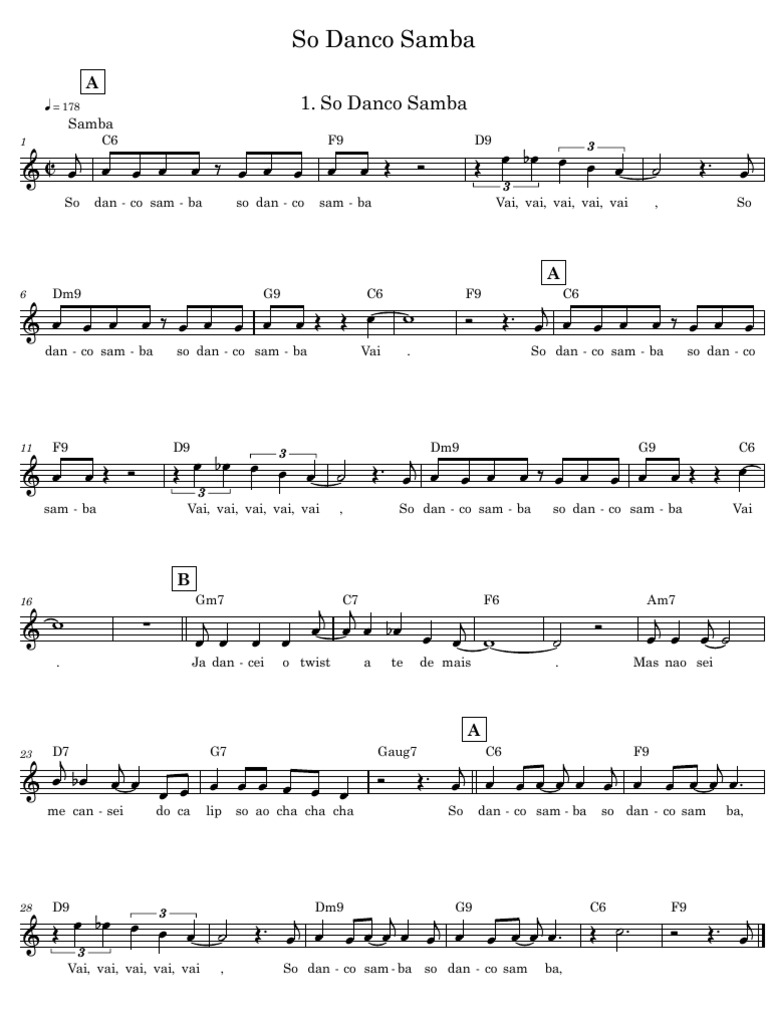 01 - Full Score - So Danco Samba | PDF