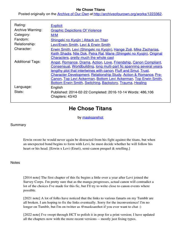 He Chose Titans | PDF