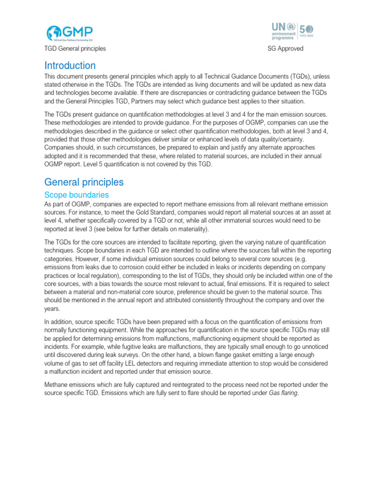 General TGD SG Approved | PDF | Greenhouse Gas | Accuracy And Precision