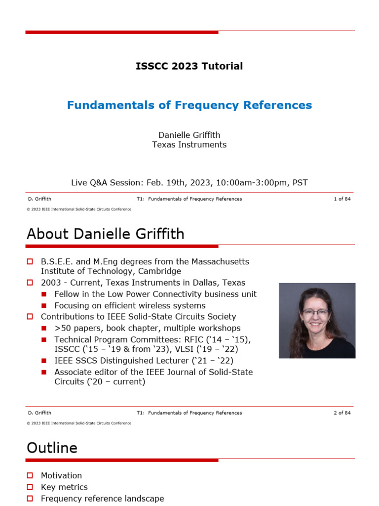 Fundamentals of Frequency References: ISSCC 2023 Tutorial | PDF ...