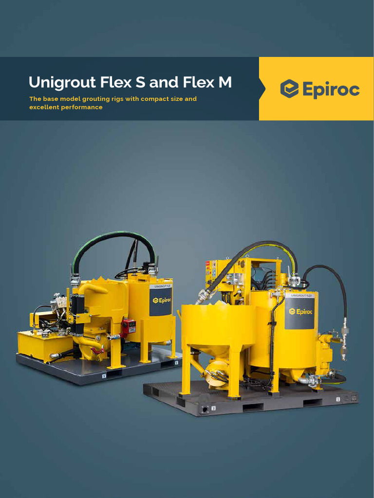 Unigrout Flex S & M: Compact Grouting Rigs | PDF | Pump | Engineering