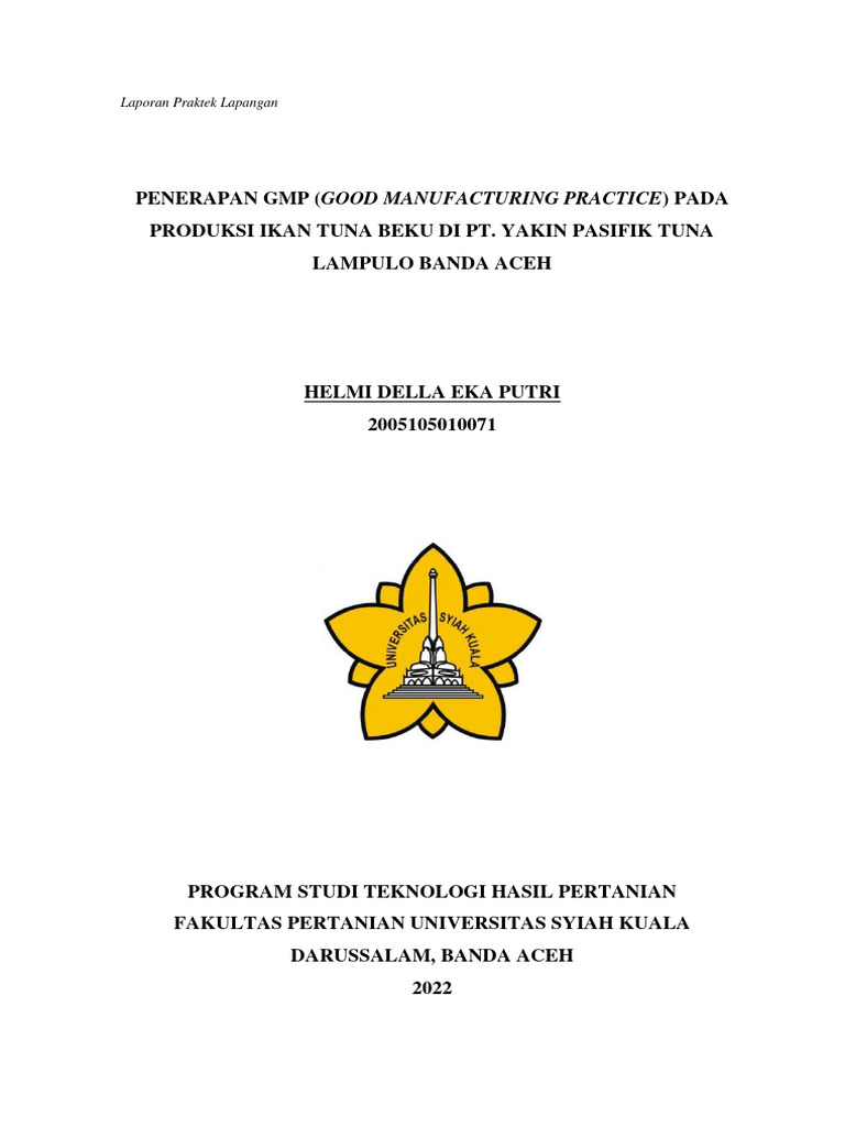 Penerapan GMP pada Ikan Tuna Beku | PDF