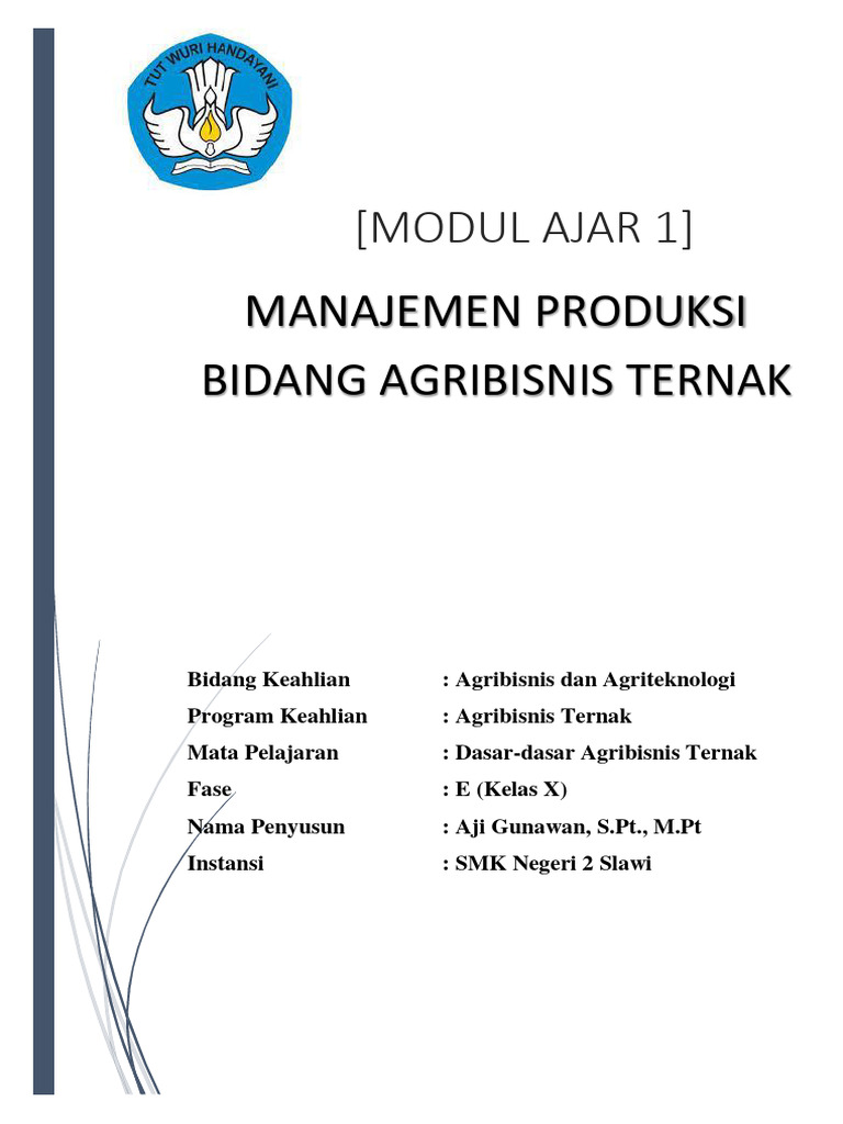 Modul Ajar Dasar-Dasar Agribisnis Ternak - Manajemen Produksi Bidang ... Modul Ajar Dasar-Dasar Agribisnis Ternak - Manajemen Produksi Bidang ...