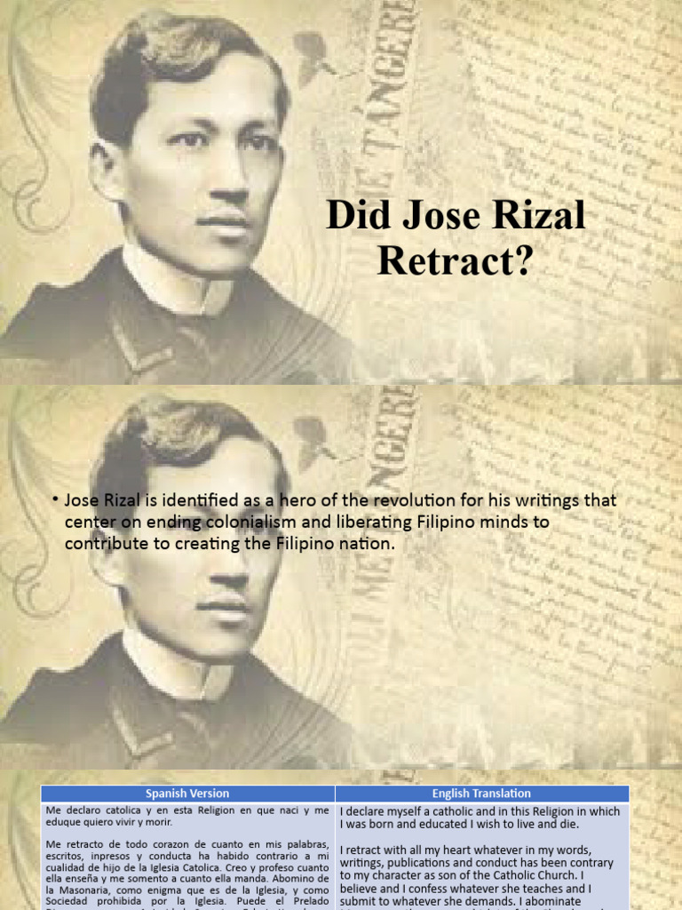 Rizal: ¿Retractación o Mito? | PDF