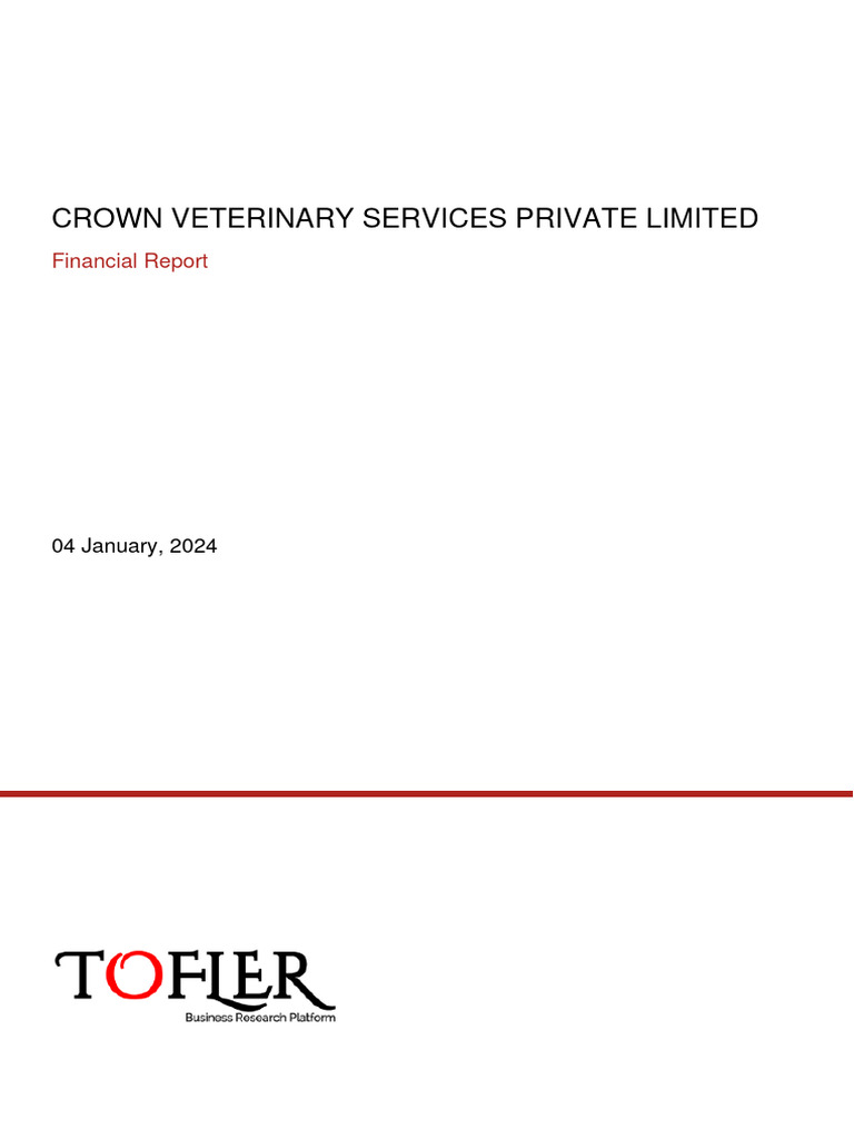 CROWN VETERINARY SERVICES PRIVATE LIMITED Financial Report | PDF ...