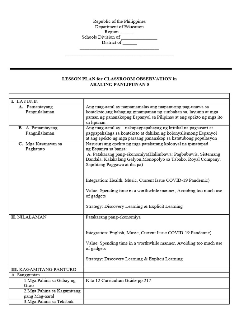 Cot AP 5 Q2 W4 | PDF