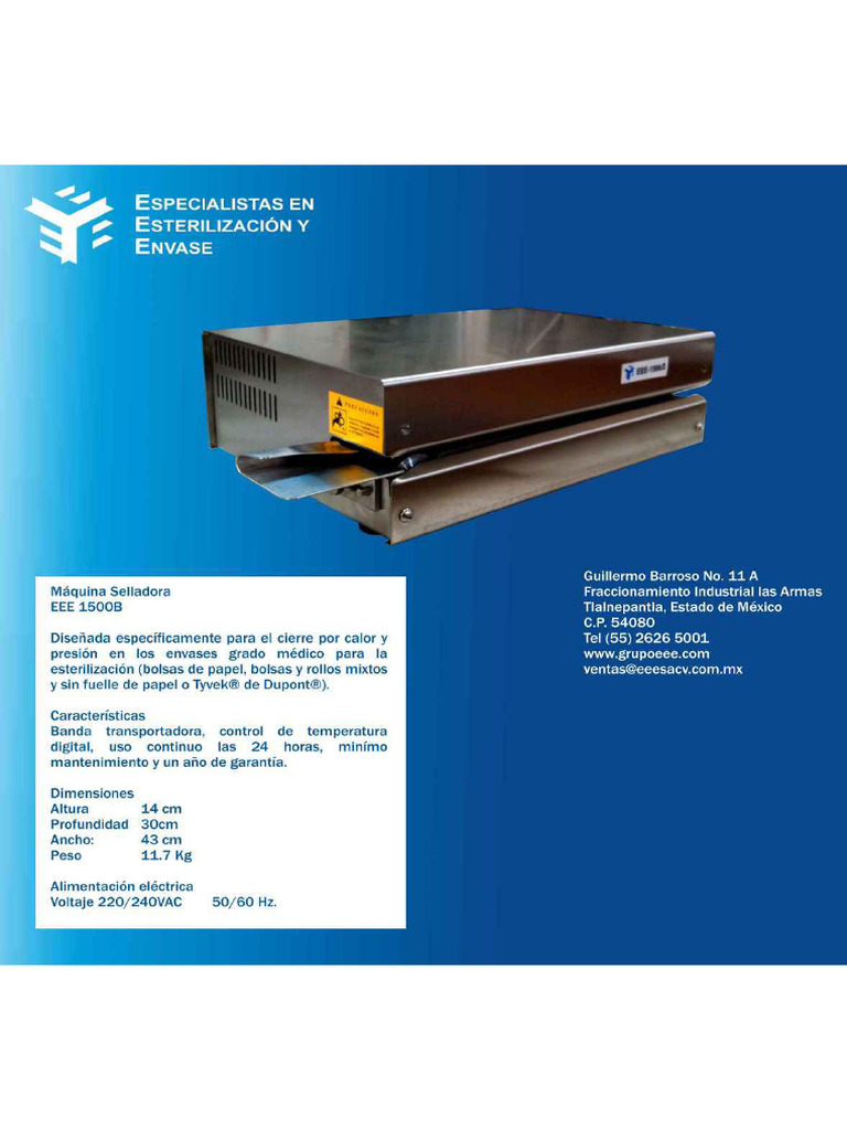 Catálogo de Selladora EEE | PDF