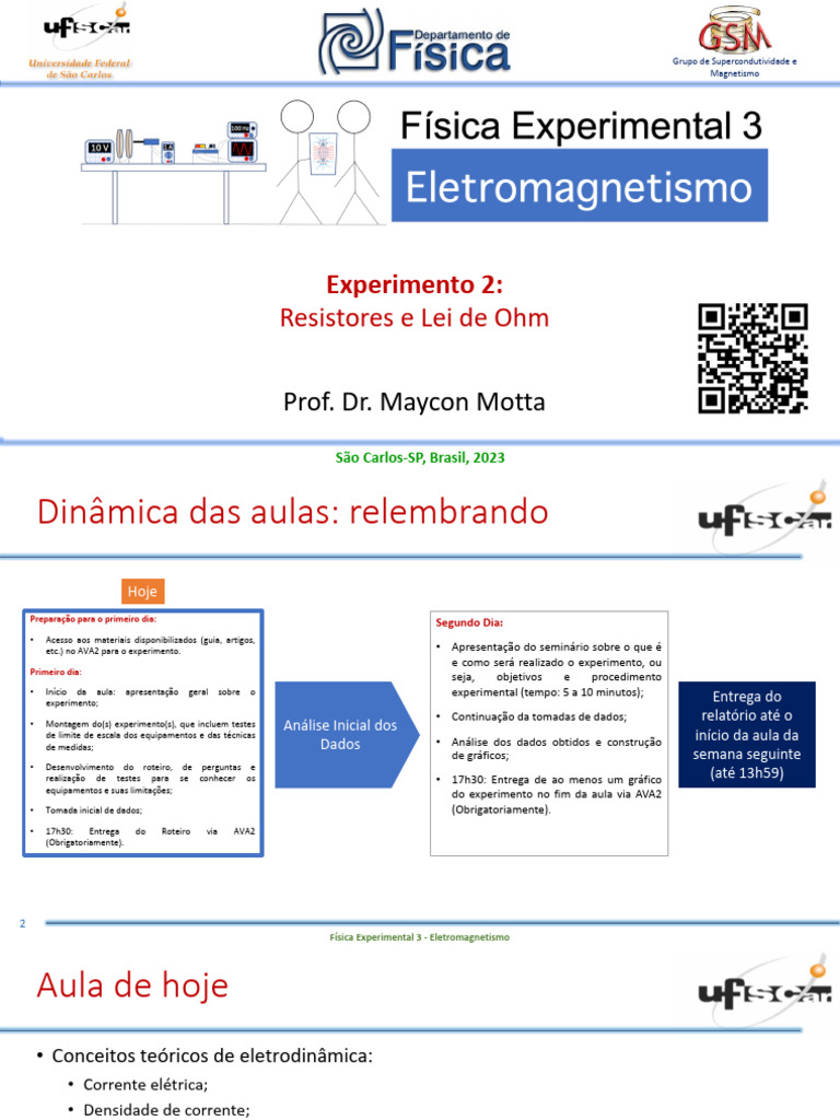 Exp2-Aula1 FísExp3 2023 | PDF