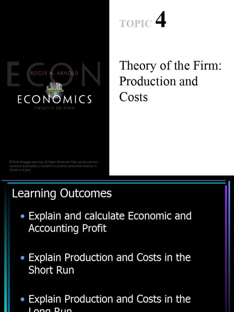 W5 Topic 4.THEORY OF FIRM | PDF | Marginal Cost | Profit (Economics)