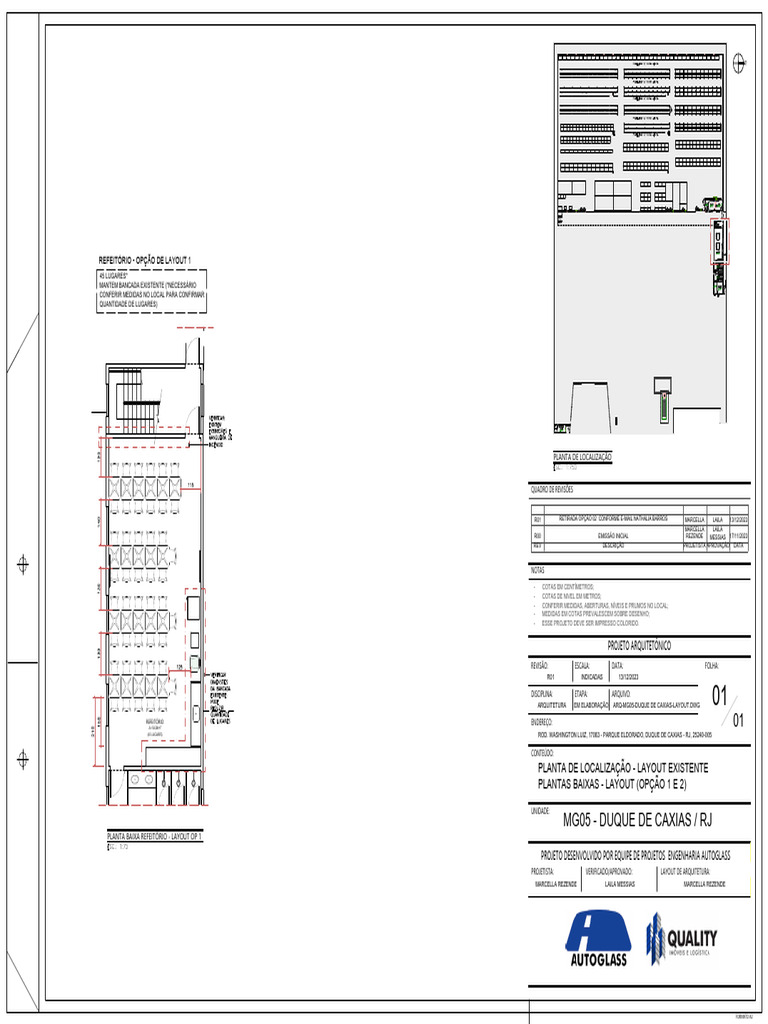 Layout Refeitório 45 Lugares - Projeto | PDF | Informática