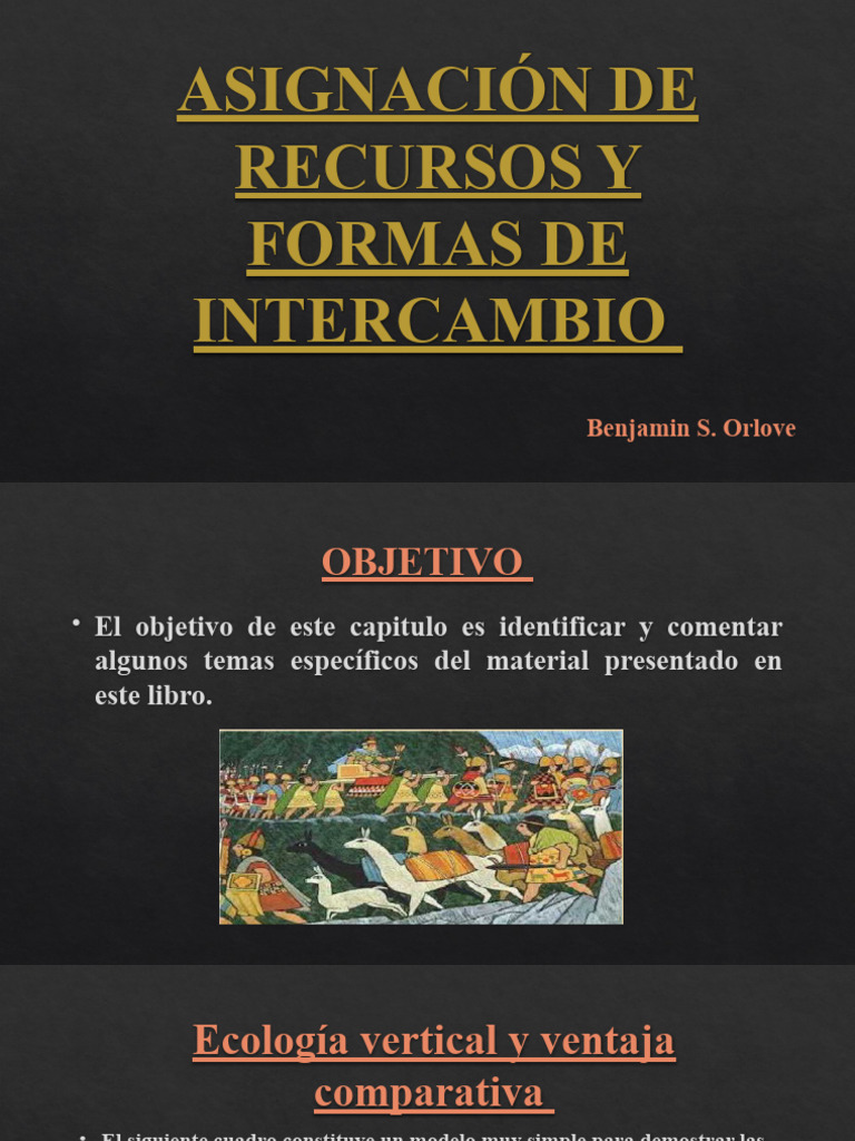 Asignación de Recursos y Formas de Intercambio | PDF | Ventaja ...