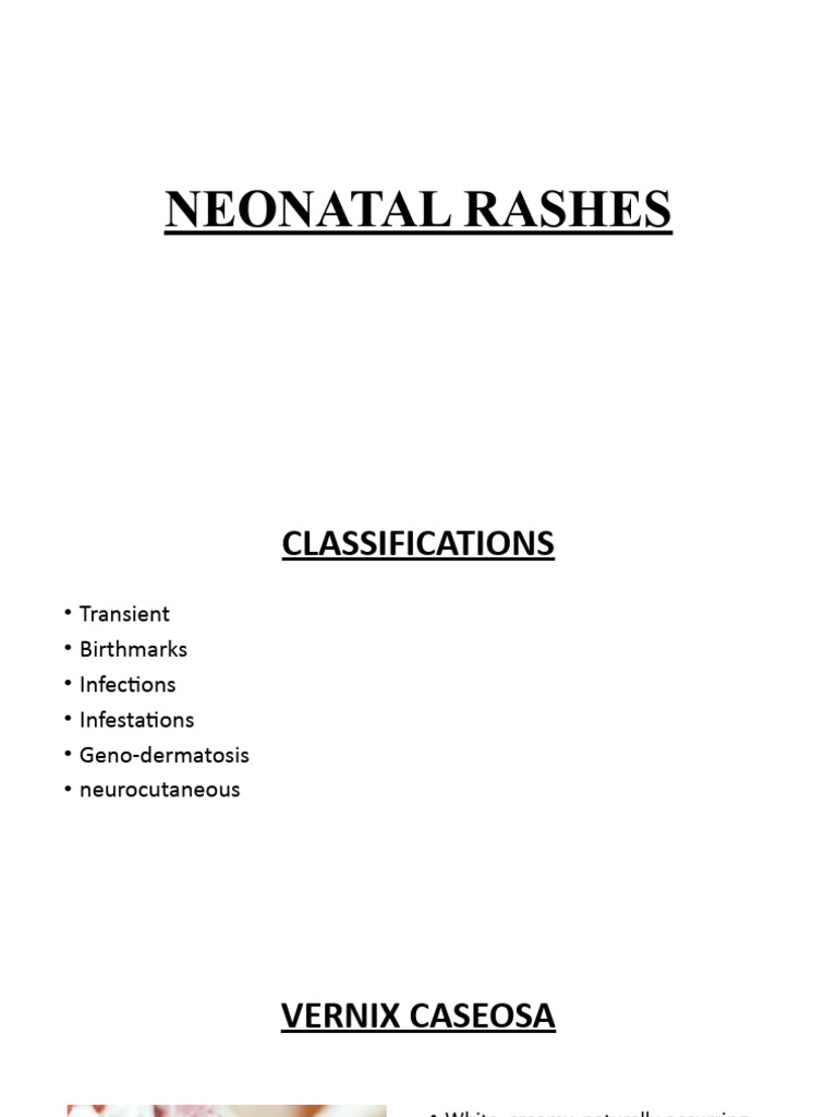 Neonatal Rashes | PDF | Causes Of Death | Integumentary System