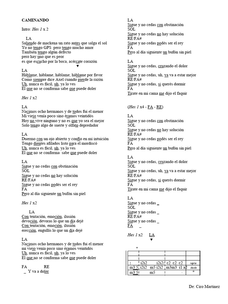 CAMINANDO - Ciro y Los Persas | PDF