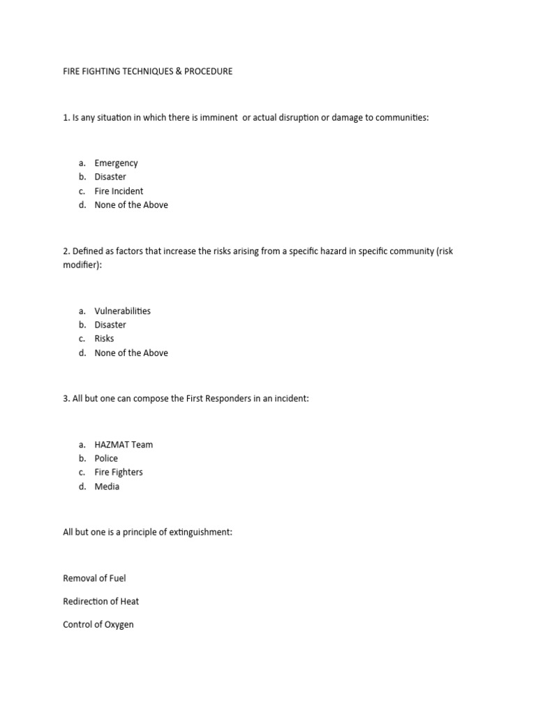 Fire Fighting Technique | PDF