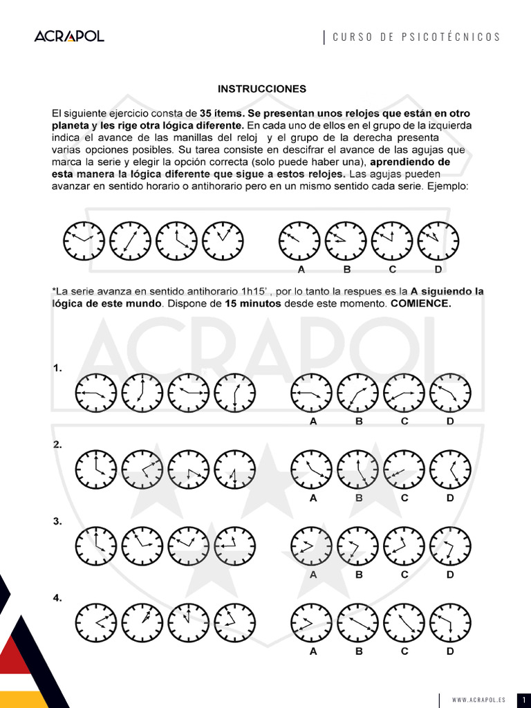 04 - Series de Figuras 06 - Relojes 02 | PDF