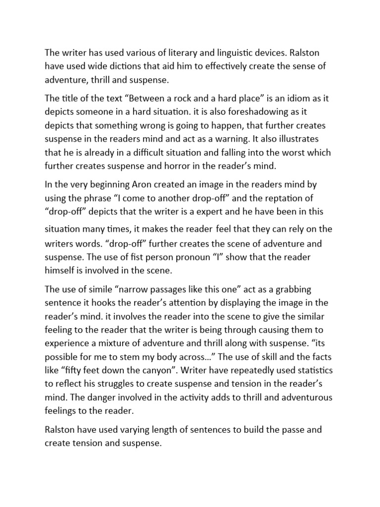 BETWEEN THE ROCK AND HARD PLACE | PDF