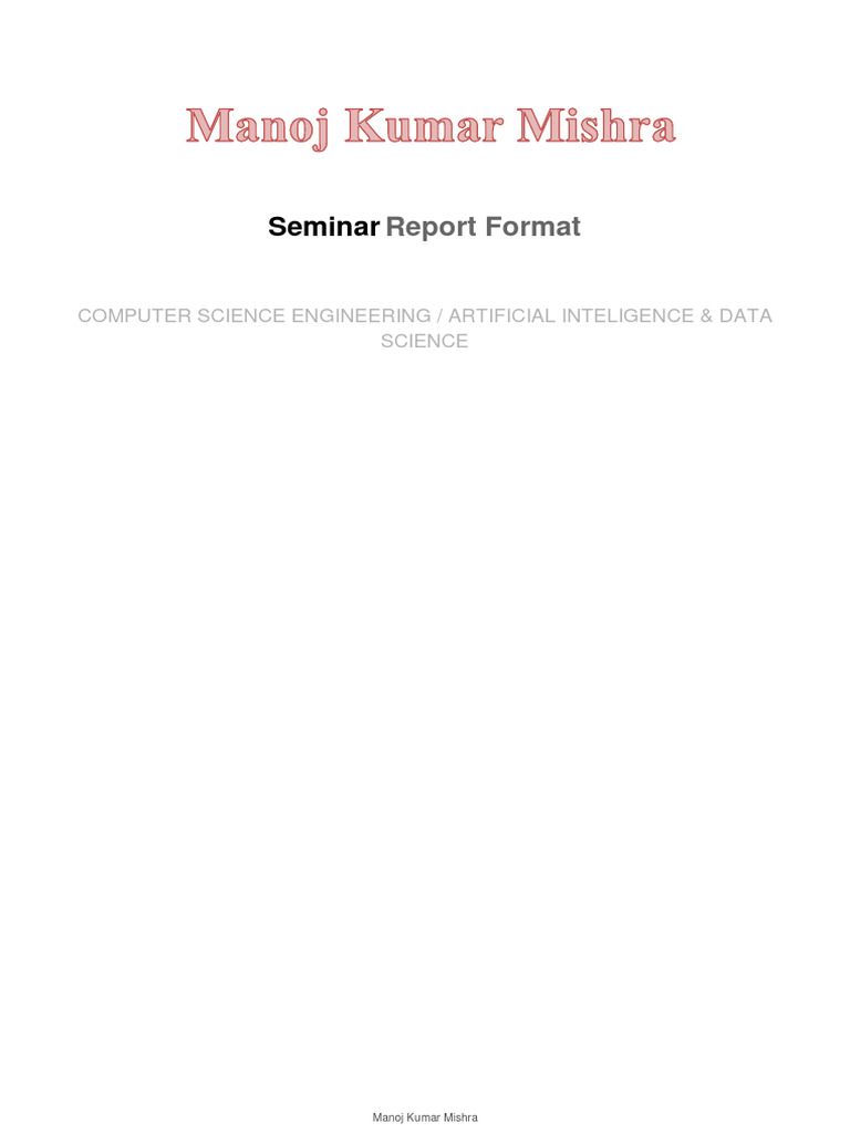 Seminar Report-Format | PDF