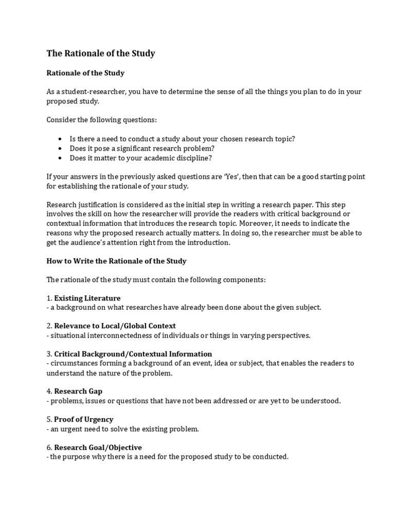 The-Rationale-of-the-Study | PDF