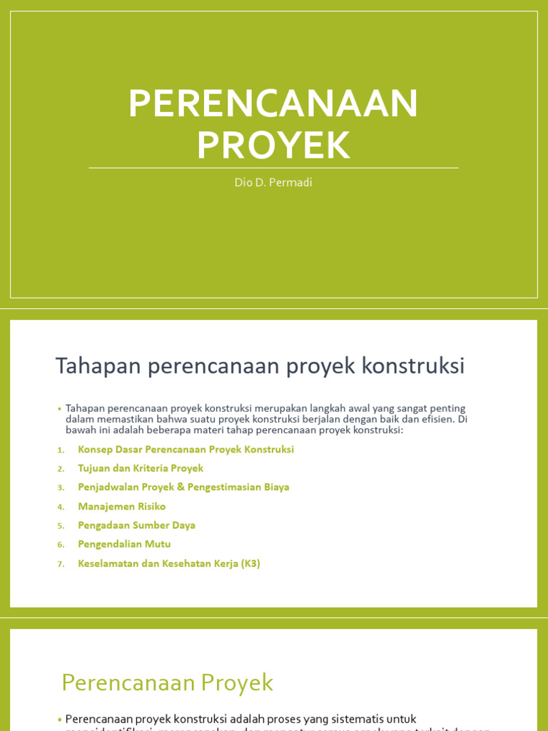 Perencanaan Proyek Pertemuan 3 | PDF | Seni