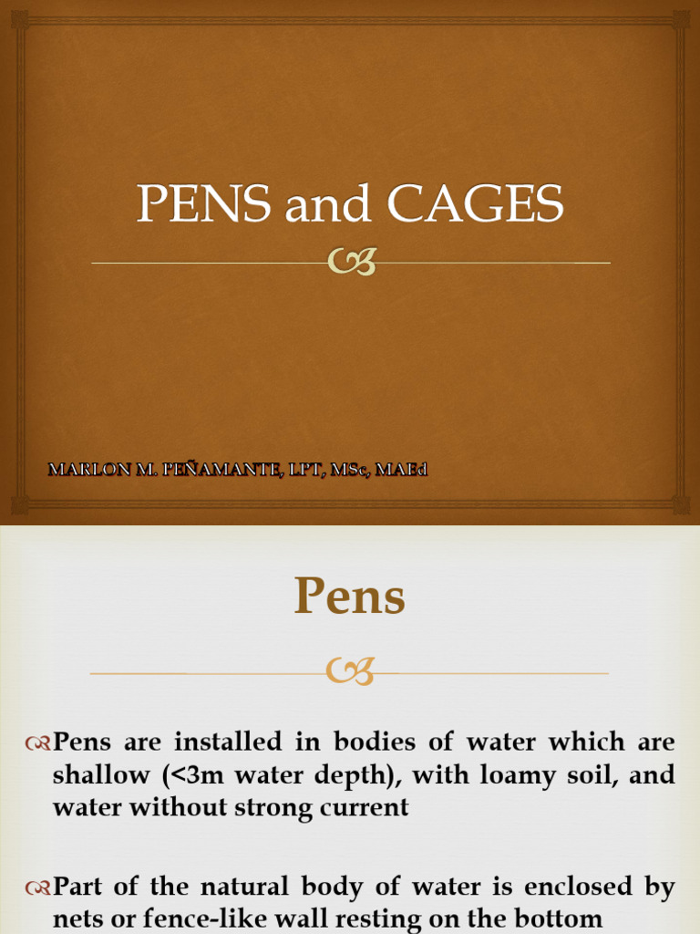 Pens and Cages | PDF