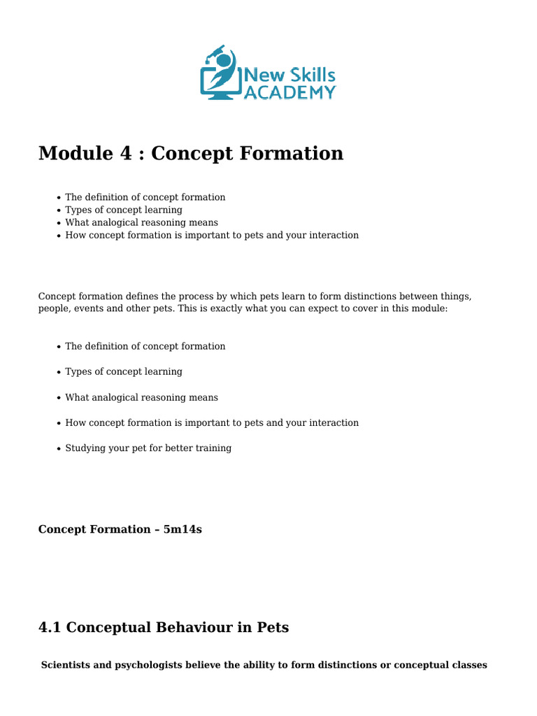 Module 4 Concept Formation | PDF | Concept | Learning