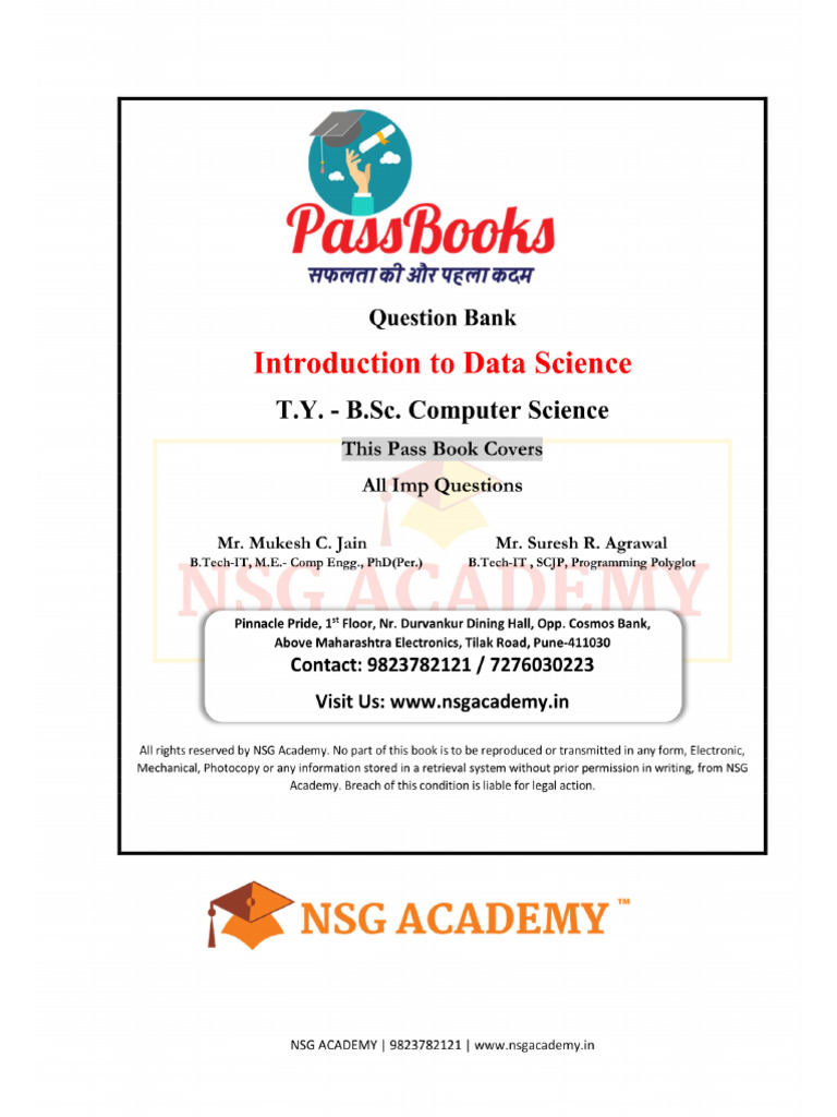 Imp Question Bank Introduction To Data Science TYBCS All in One | PDF