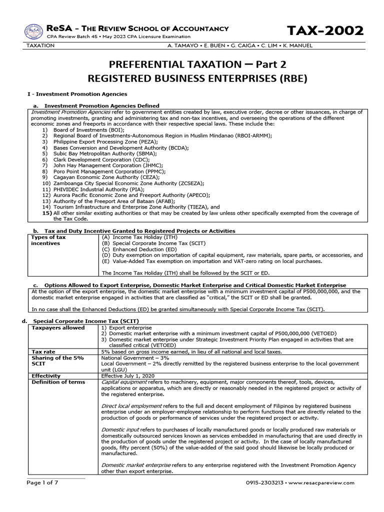 2002 Preferential Taxation (Part 2) | PDF | Value Added Tax | Tax Deduction