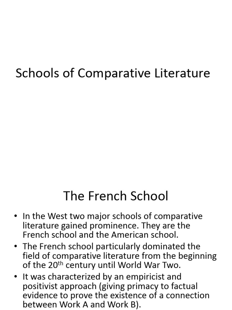 Schools of Comparative Literature - ST | PDF | Intertextuality ...