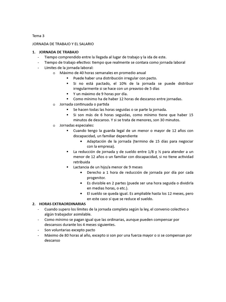 Tema 3 de fol | PDF | Salario | Tiempo de trabajo