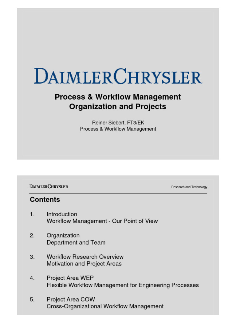 Process & Workflow Management, Reiner Siebert | PDF | Workflow | Business Process