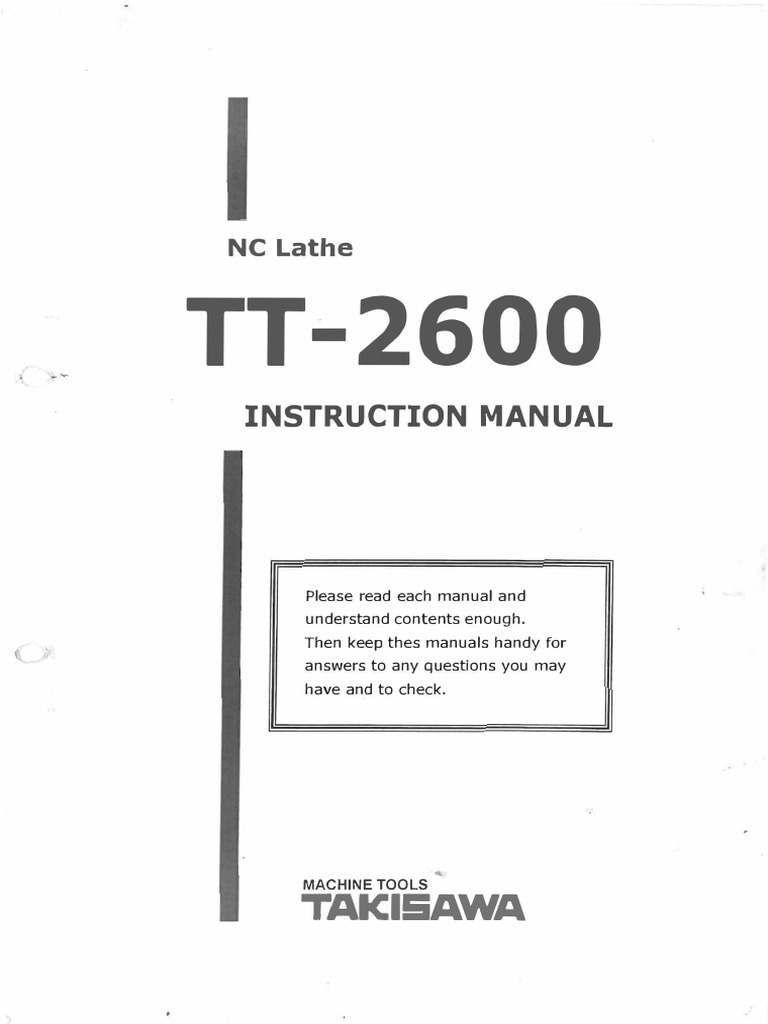Takisawa Manual 1 of 12 | PDF