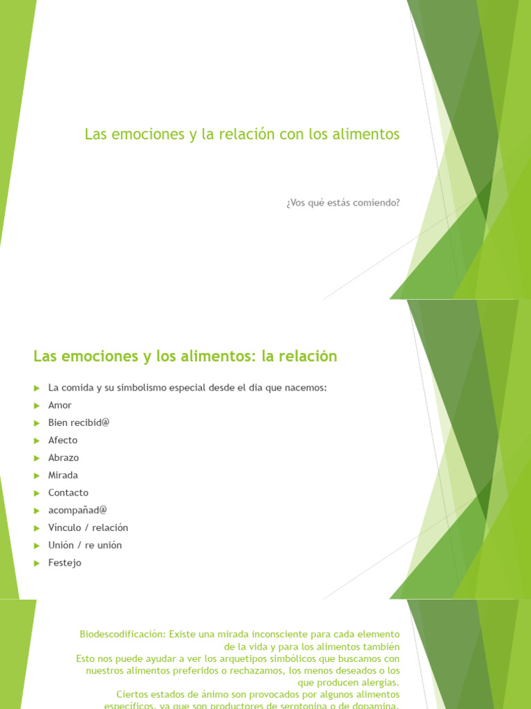 Los Alimentos Y Las Emociones Pdf Las Emociones Chocolate