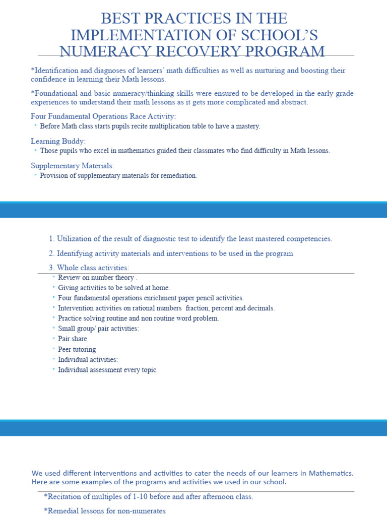 Best Practices Challenges Encountered Ways Forward in The Schools ...