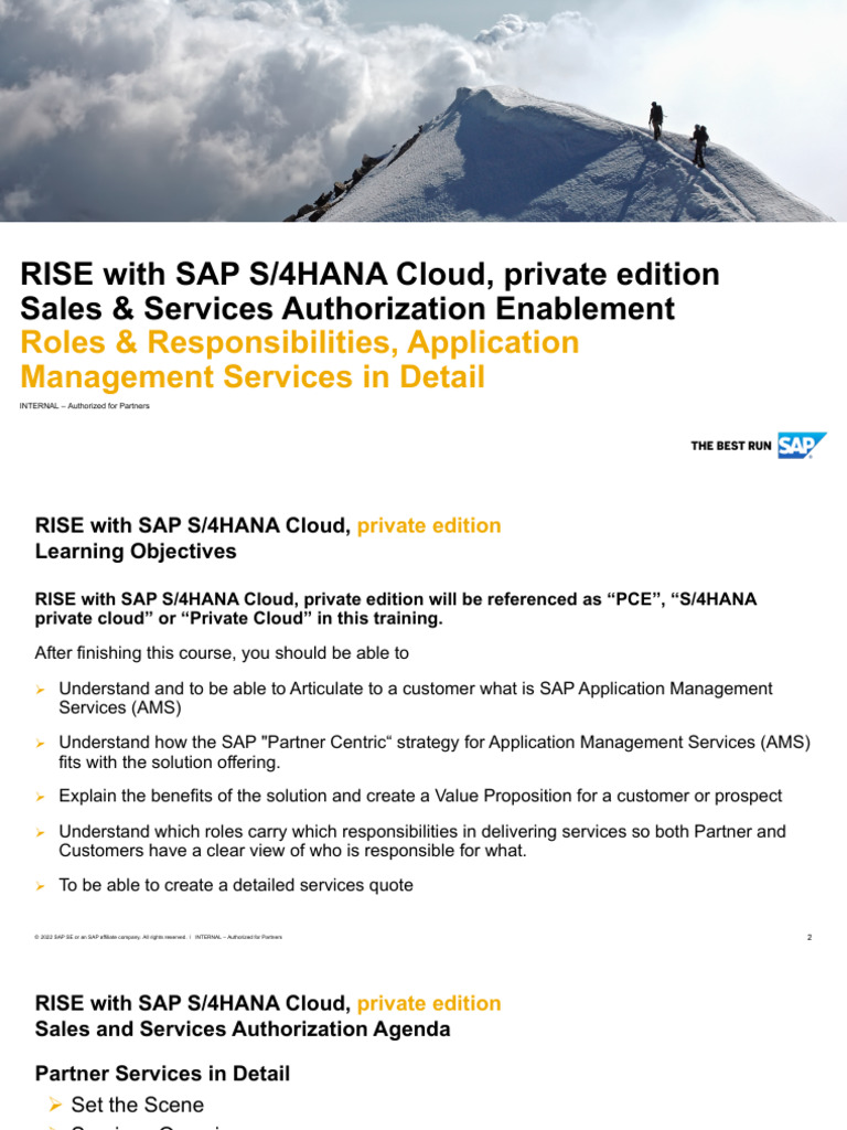 RISE With SAP S4HANA Cloud Private Edition - RR and AMS in Detail | PDF