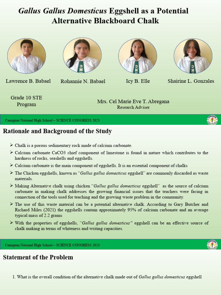 Research Congress | PDF | Chalk | Materials