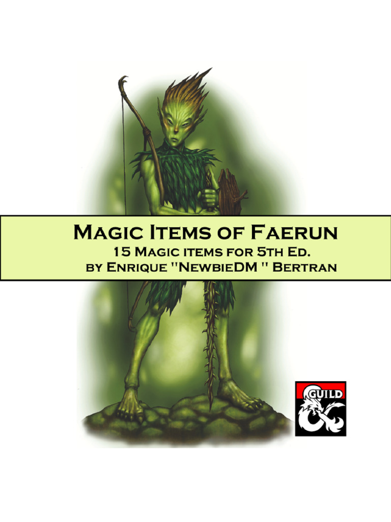 Magic Items of Faerun | PDF | Wizards Of The Coast | D20 System