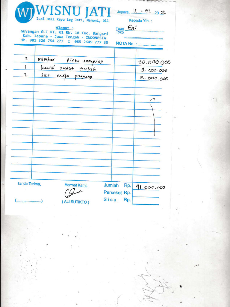 Nota Pembelian | PDF