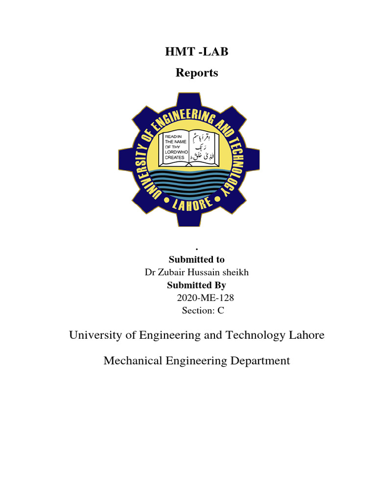 2020 ME 128 HMT Lab Reports | PDF | Heat Transfer | Boiling