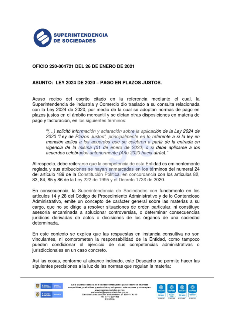 Cpto-220-004721-21 (Plazo Pagos Justos) | PDF