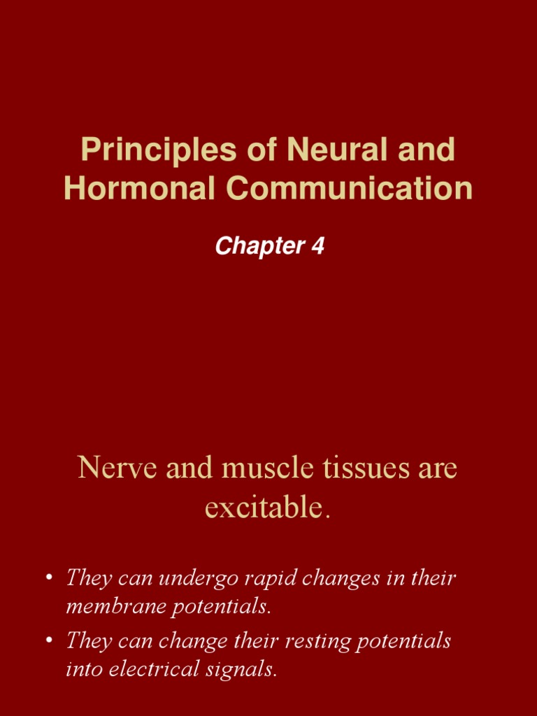 Principles of Neural and Hormonal Communication | PDF | Chemical ...