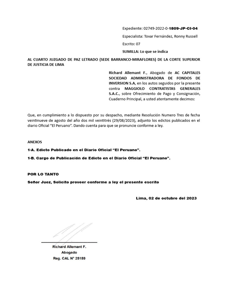 02749-2022-Escrito de Edicto | PDF