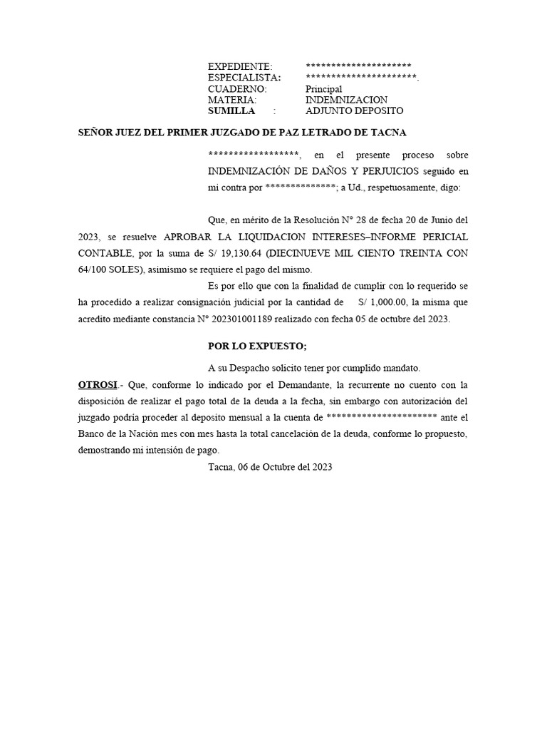 Modelo Cumplo Mandato | PDF