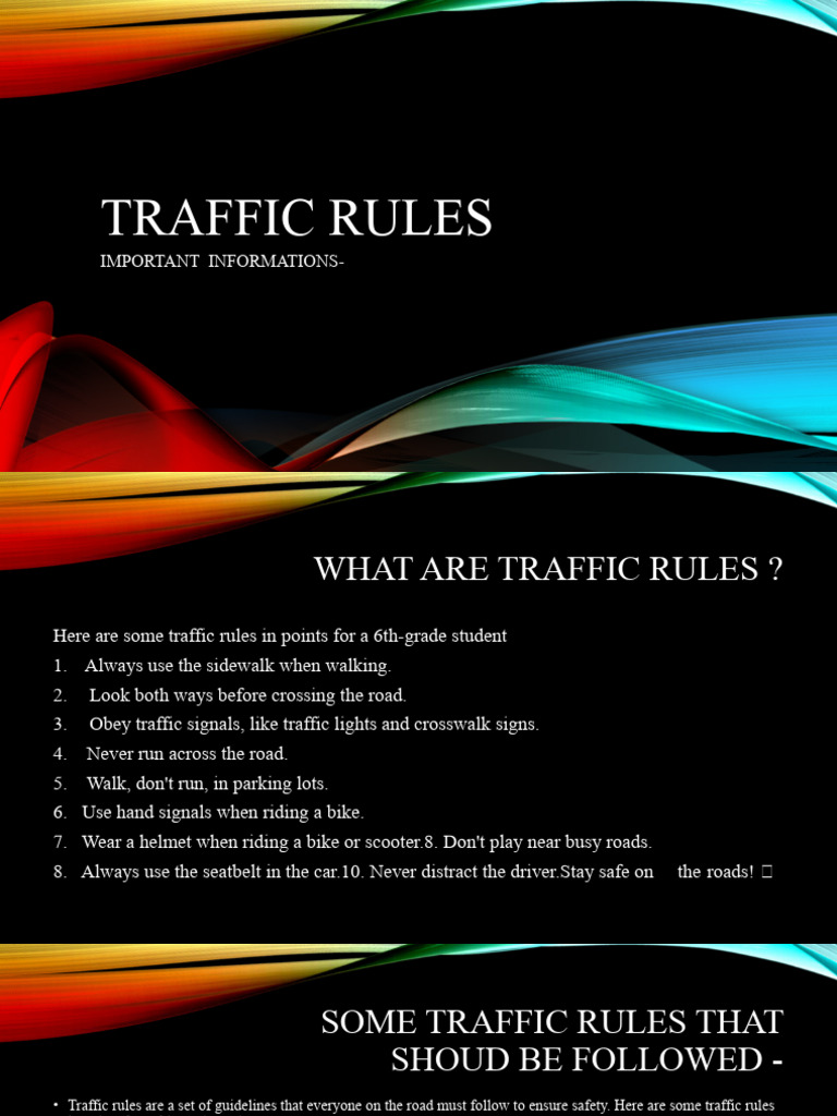 TRAFFIC RULES | PDF