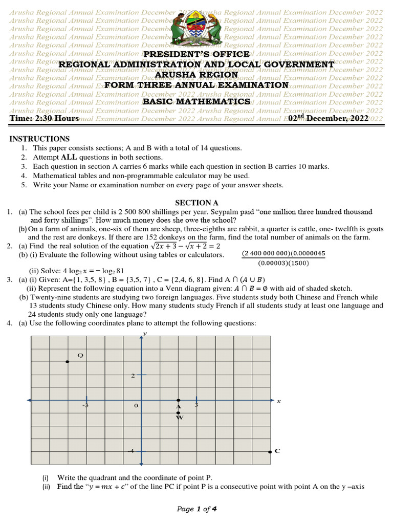 Basic Maths F3 | PDF