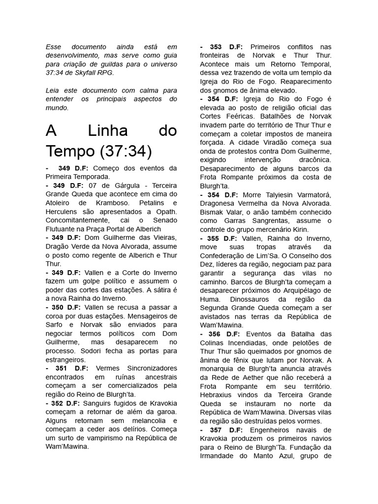 A Linha Do Tempo 37 34 PDF