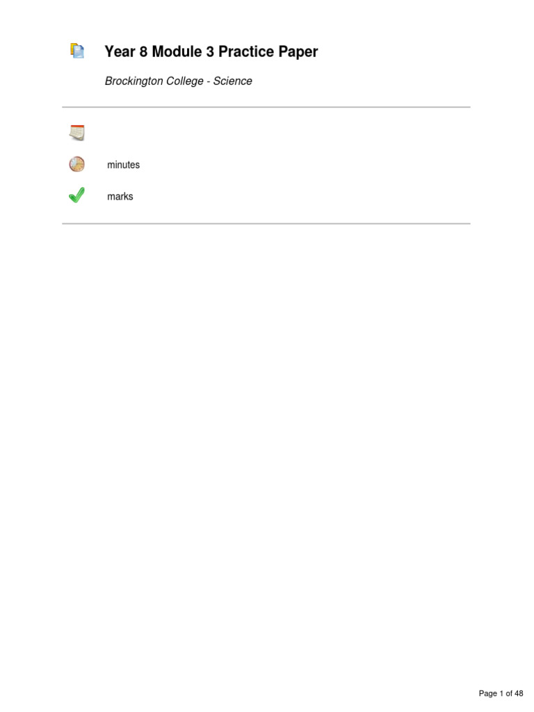 8C Practice Paper | PDF