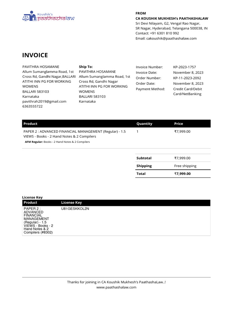 Invoice KP 2023 1757 | PDF | Service Industries | Business