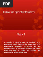 Matrix and Wedge Techniques in Dentistry | PDF | Dentistry Branches