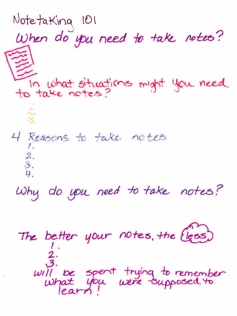 Note Taking Outline | PDF